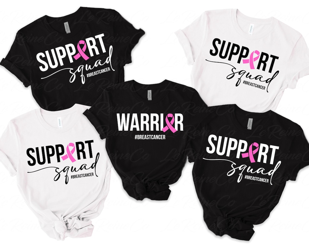 Breast Cancer Support Squad Svg, Warrior Svg, Fighter Support Team Svg ...