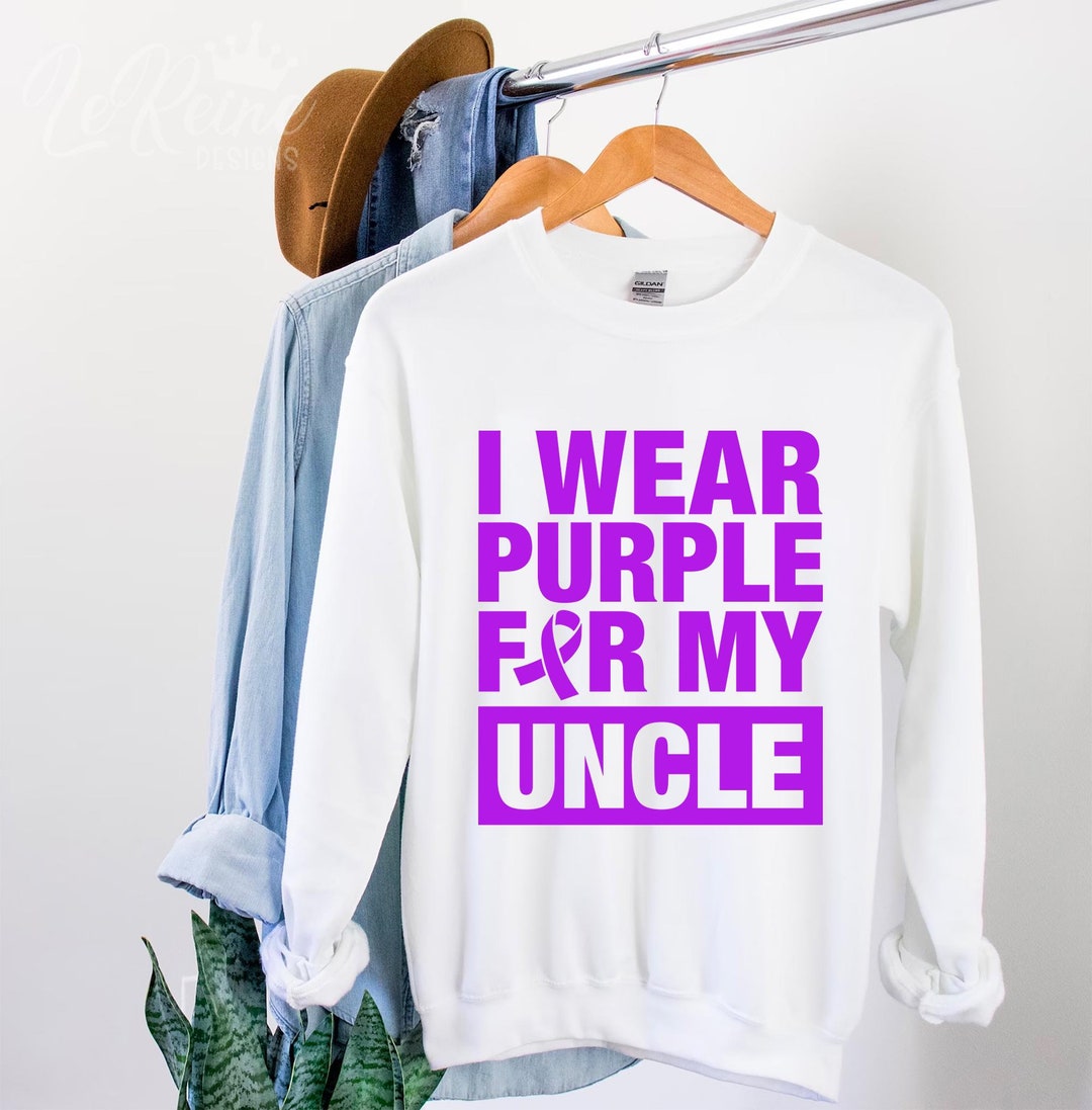 I Wear Purple for My Uncle Svg, Alzheimer's Disease Awareness Svg ...