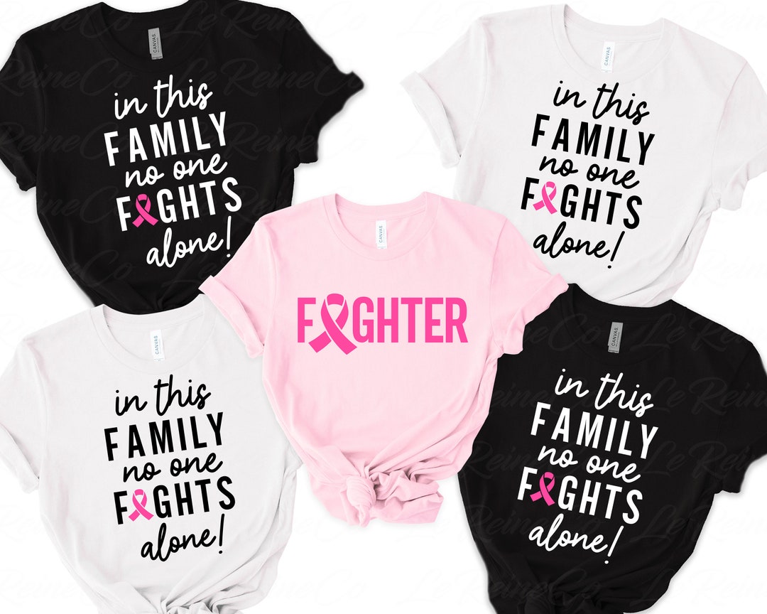 In This Family No One Fights Alone Svg, Cancer Survivor Svg, Breast ...