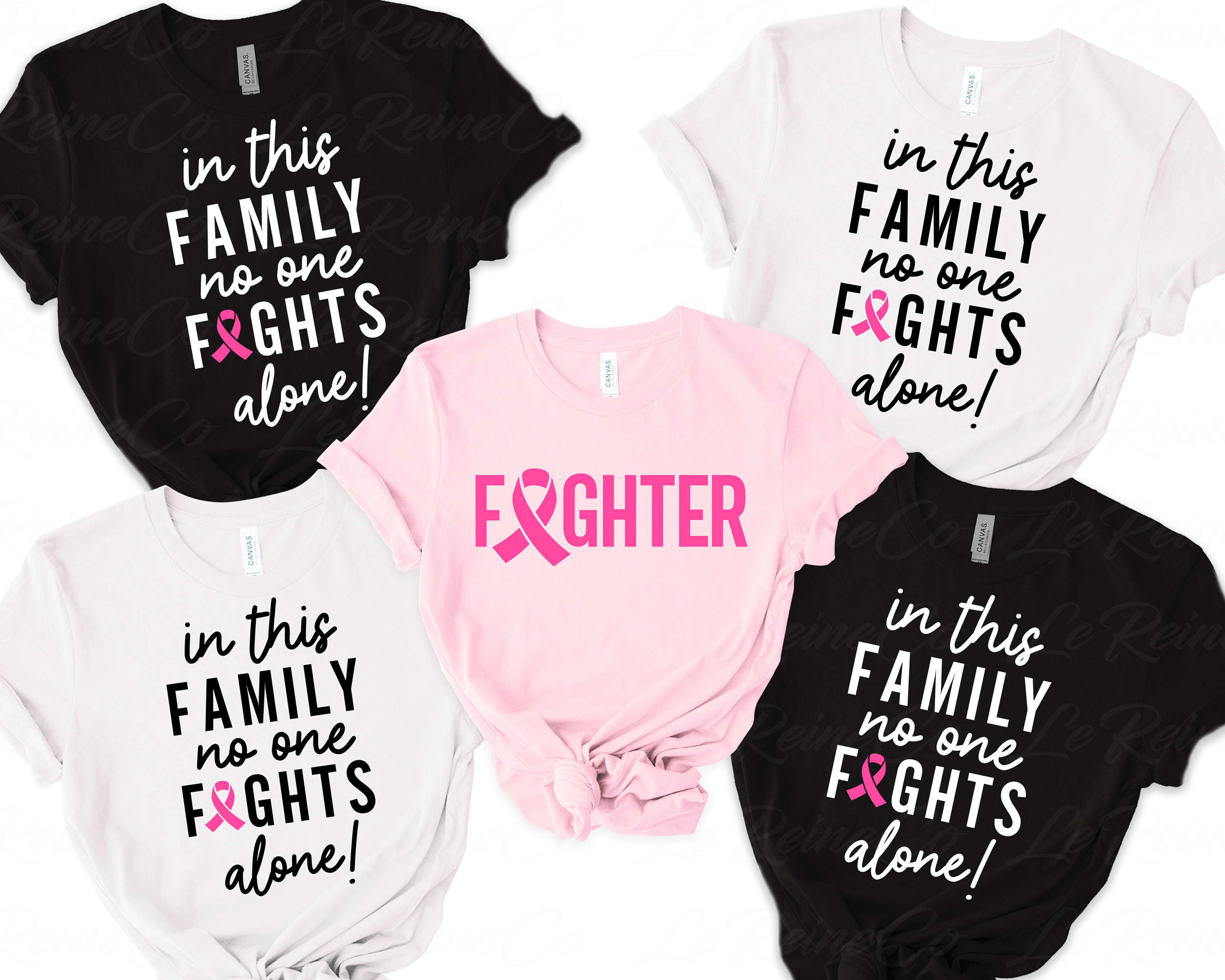 In This Family No One Fights Alone Svg, Cancer Survivor Svg, Breast ...