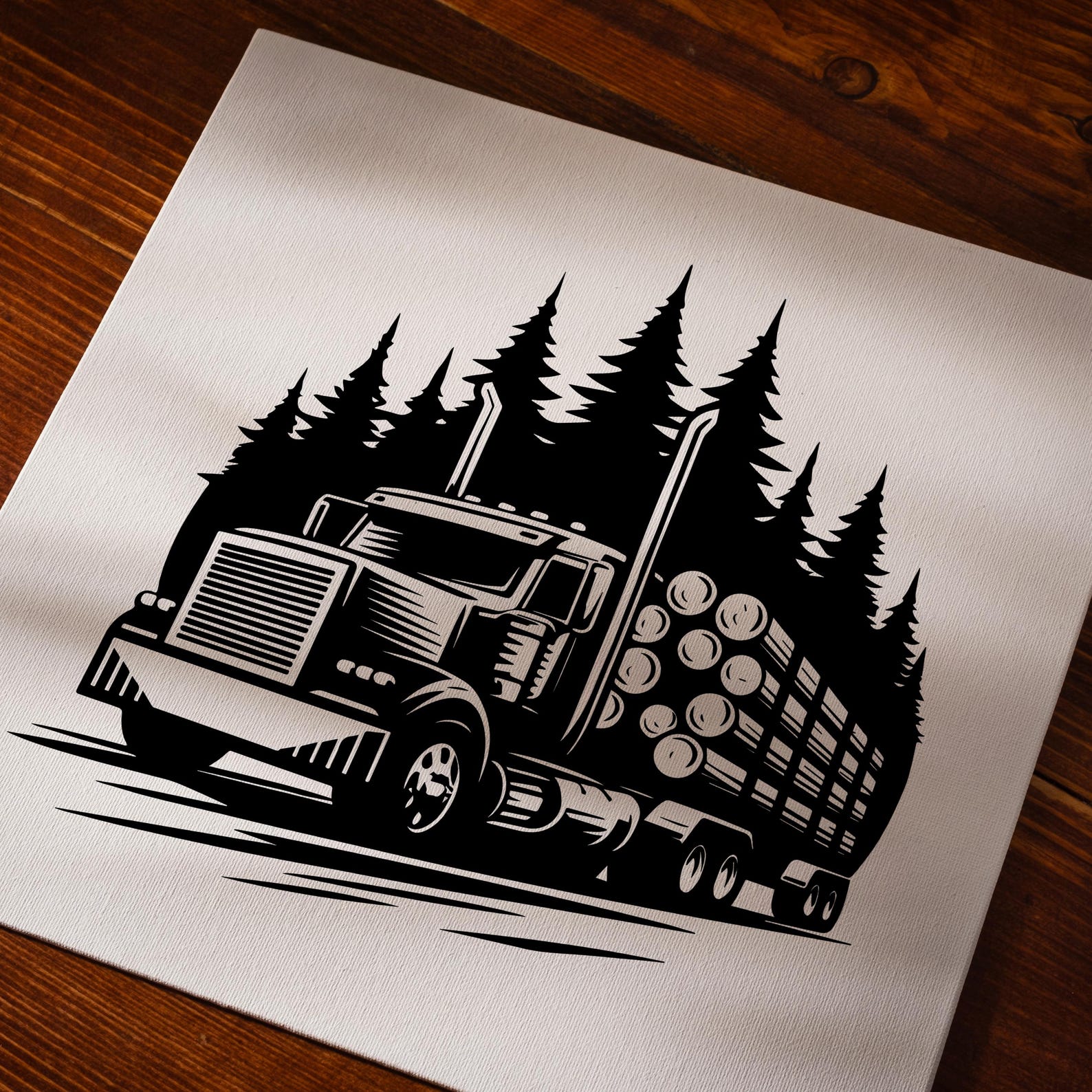 Logging Truck Svg, Truck Vector, Truck Driver Svg for Cricut, Logging ...