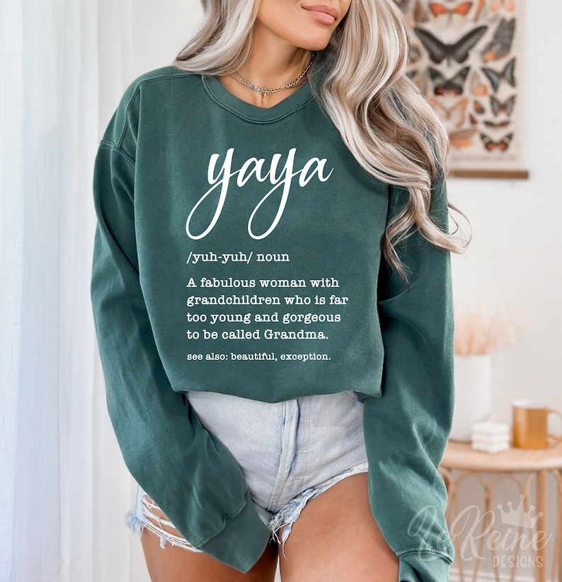 Yaya Definition Svg, Grandmother Svg, Grandma Svg, Nana Svg, Funny Yaya ...