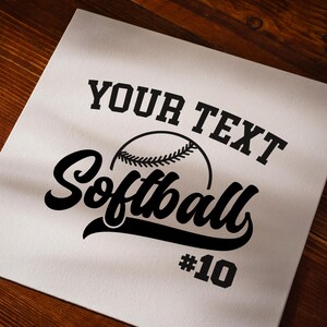 Custom Softball Text Logo Svg, Custom Softball Name, Softball Shirt Png ...
