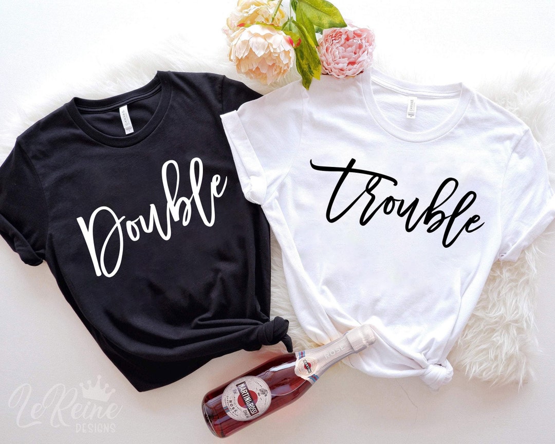 Double Trouble Svg, Couple Matching Svg, Funny Twins Matching Svg, Best ...