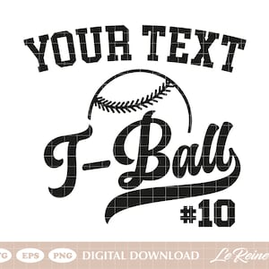 Customt-ball Text Logo Svg, Custom T-ball Name, T-ball Shirt Png ...