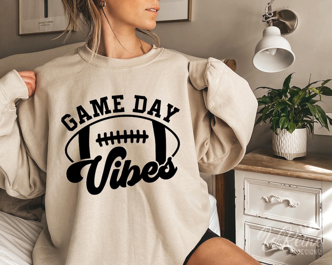 Game Day Vibes Football Svg, Football Game Day Svg, Football Shirt Svg ...
