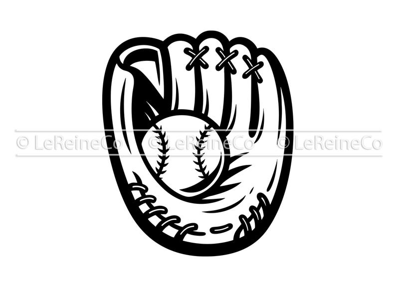 Baseball Glove Svg Png Clipart for Sports, Silhouette, Vintage Baseball ...