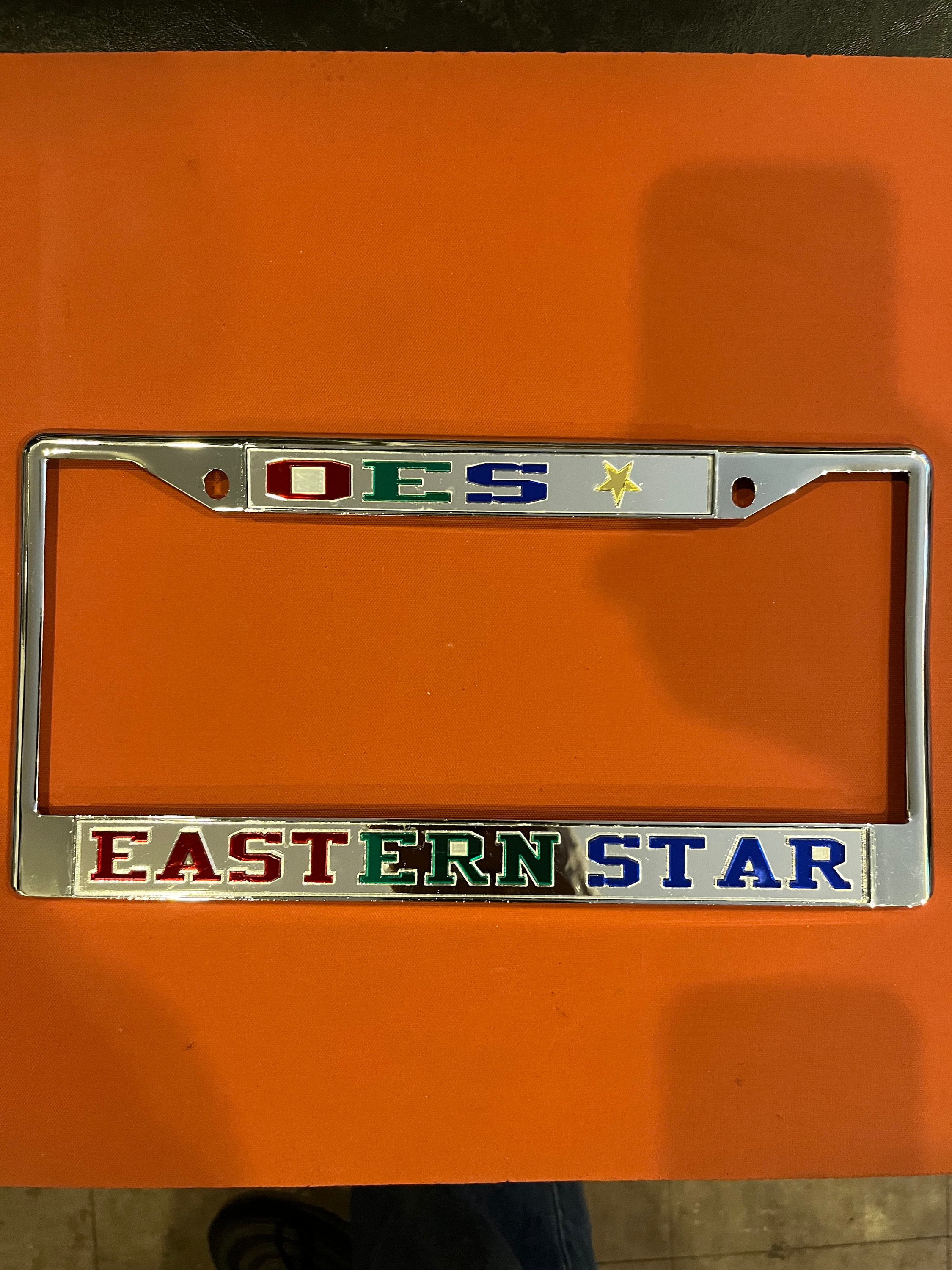 OES Auto Plate Frame (order of the Eastern Star ) Chrome & Acrylic ...