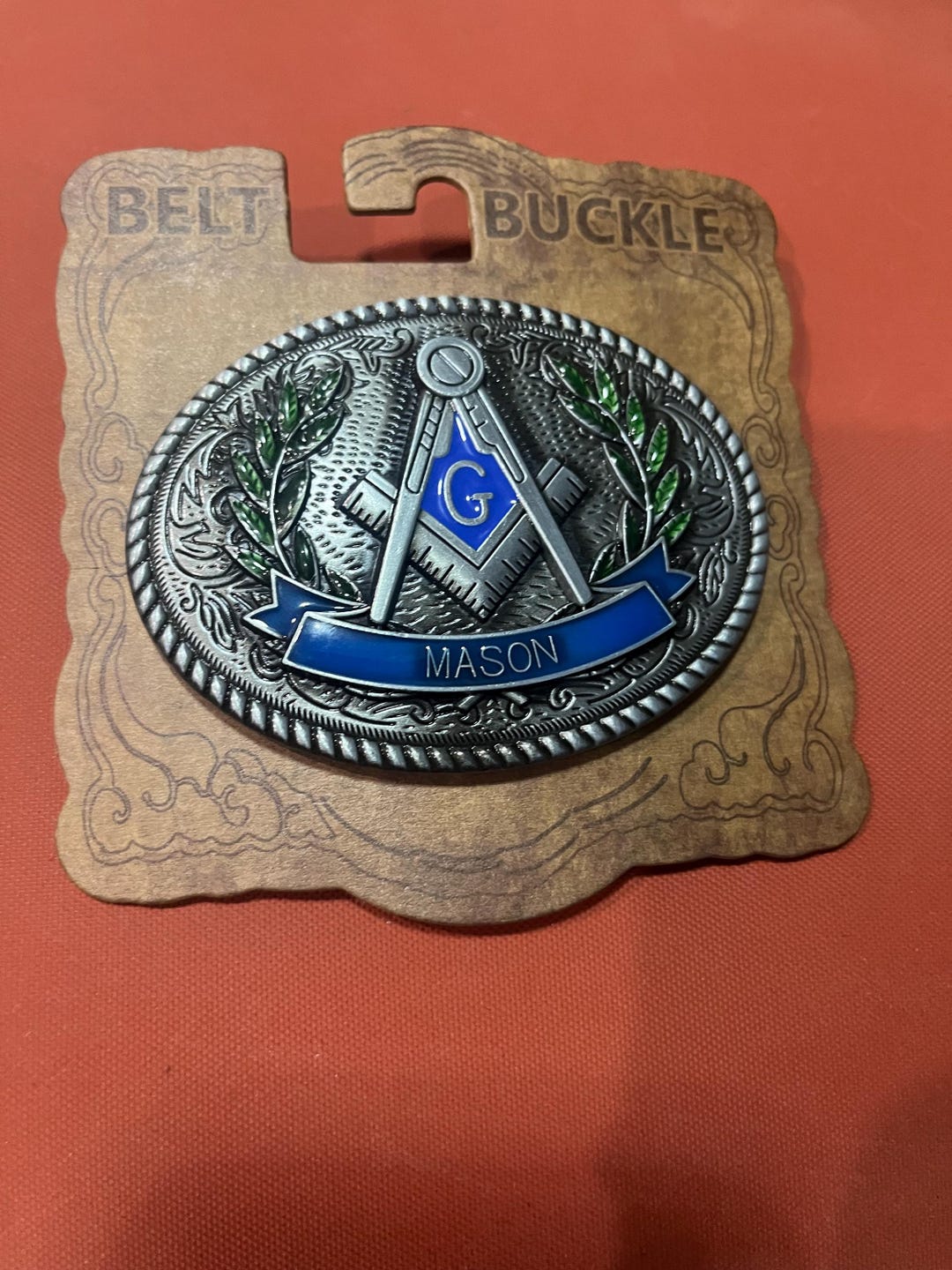 Mason Belt Buckle - Blue & Silver Masonic Symbol - Etsy