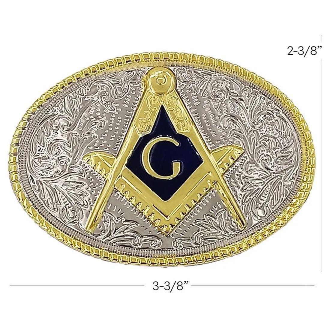 Mason Masonic Gold & Silver Belt Buckle - Etsy