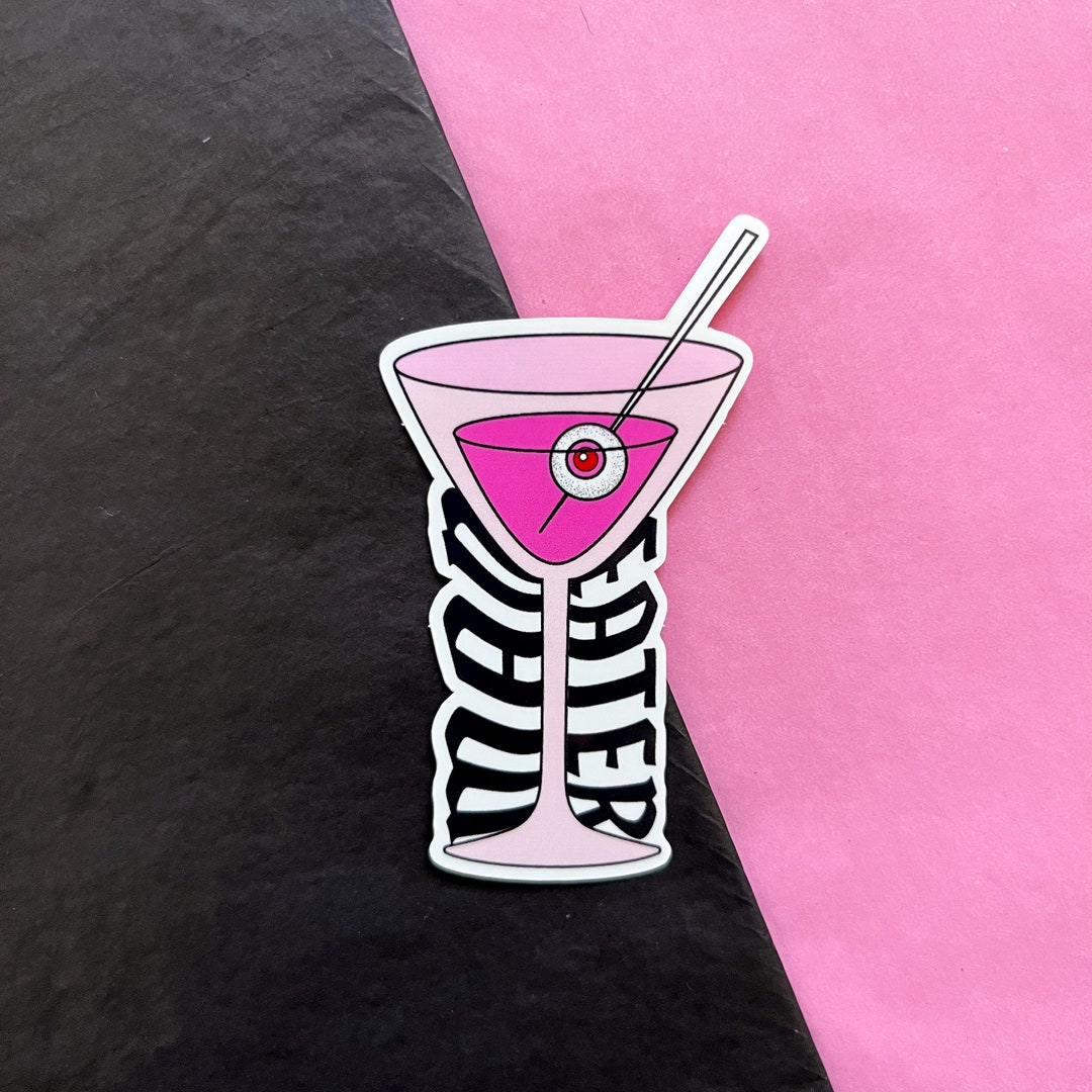 Man Eater Sticker Man Eater Martini Drink Vinyl Sticker - Etsy
