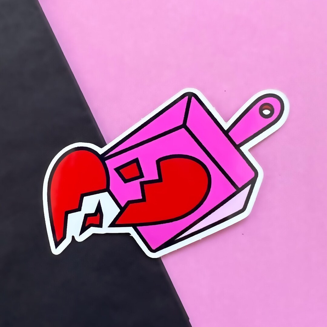 Heart Broken Sticker Broken Hearts Vinyl Sticker Clean up Broken Heart ...