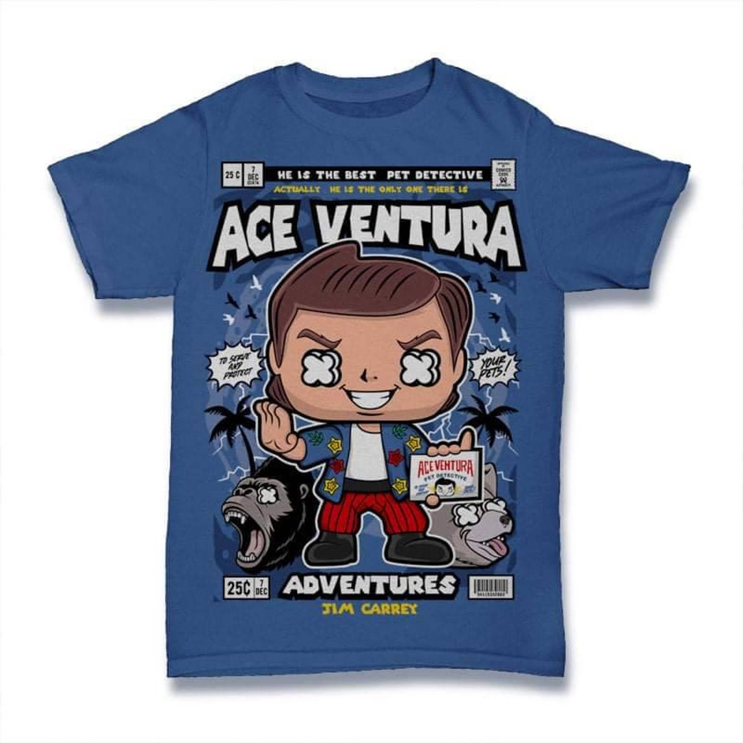 Custom Ace Ventura Funny Funko Pop Graphic Tshirt - Etsy