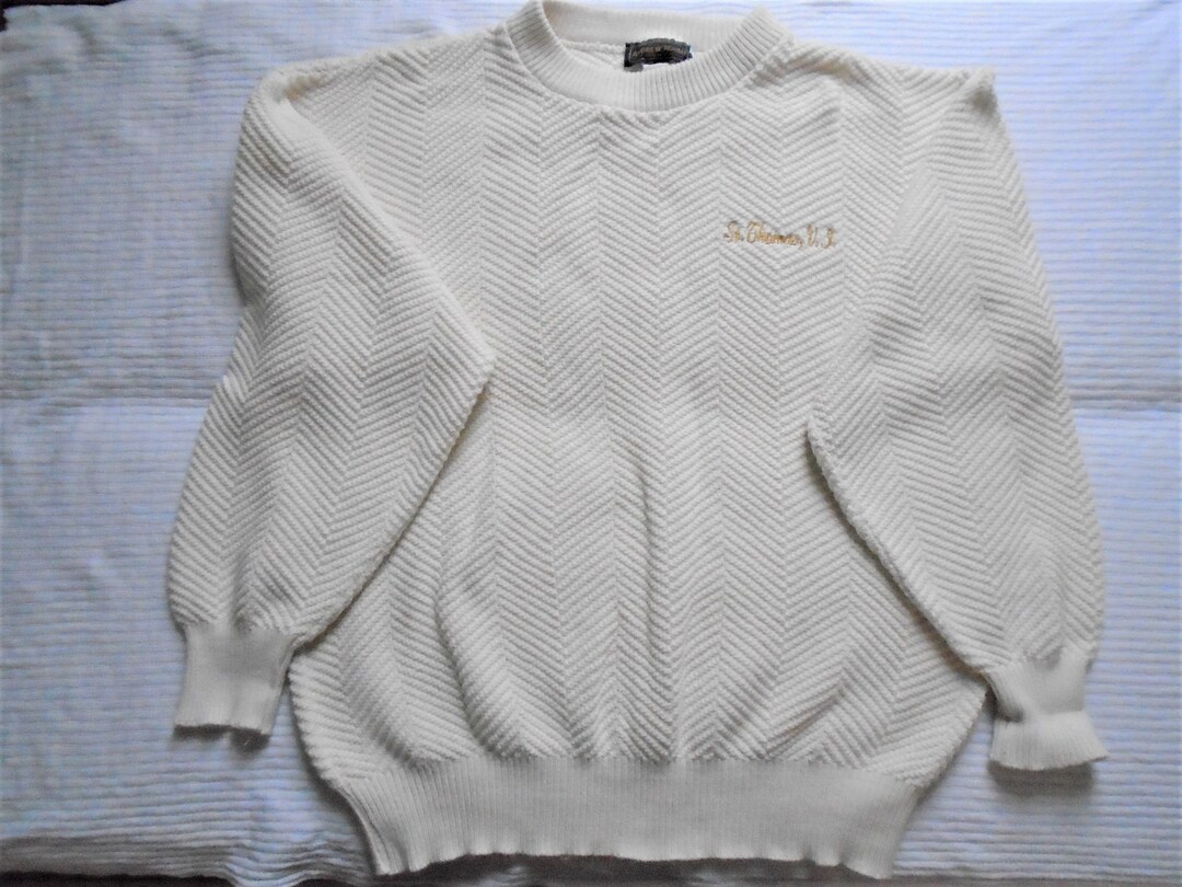 Andrew Rohan Cable Knit Pullover Sweater Size L - Etsy