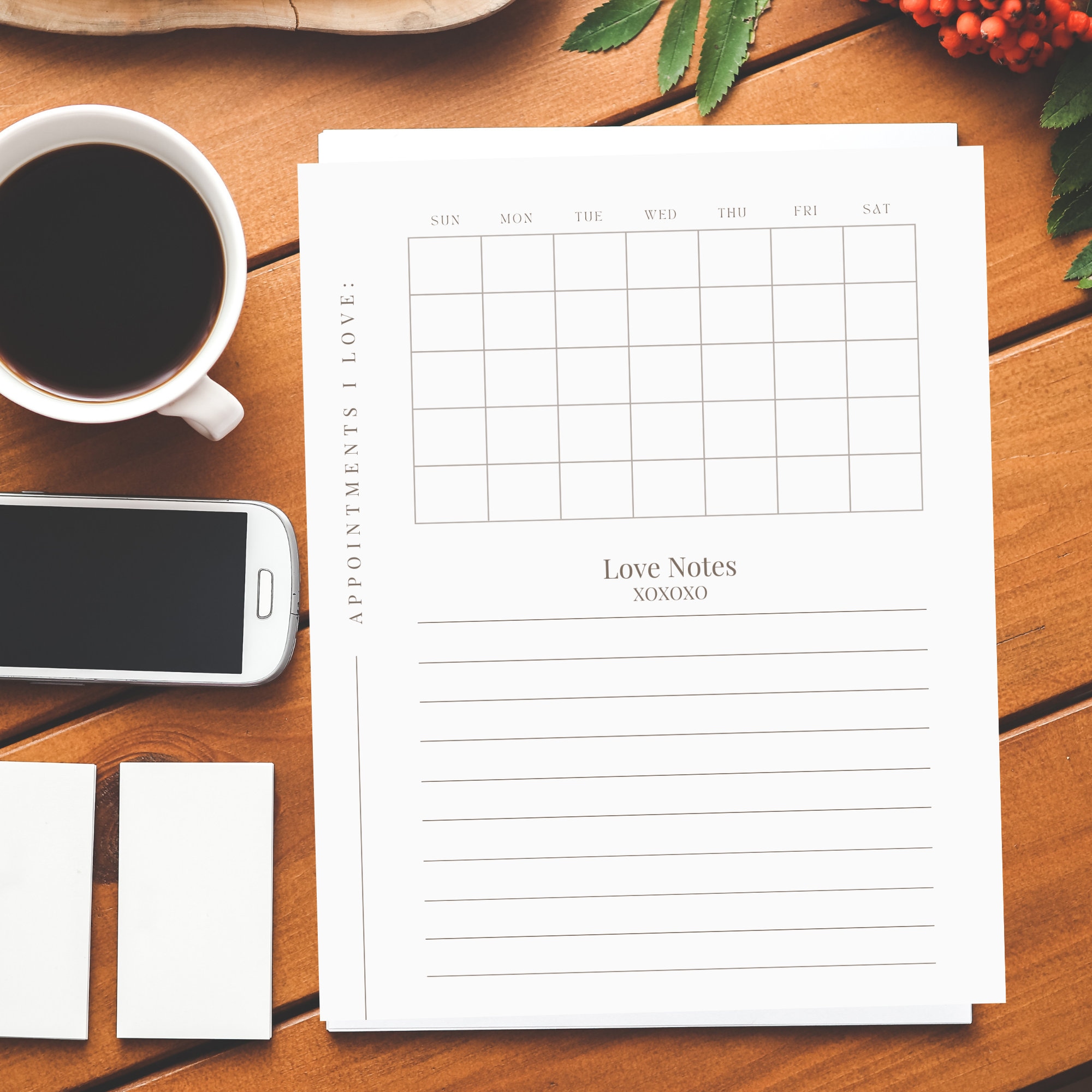 Monthly Printable Appointment Calendar, Printable Calendar, Printable ...