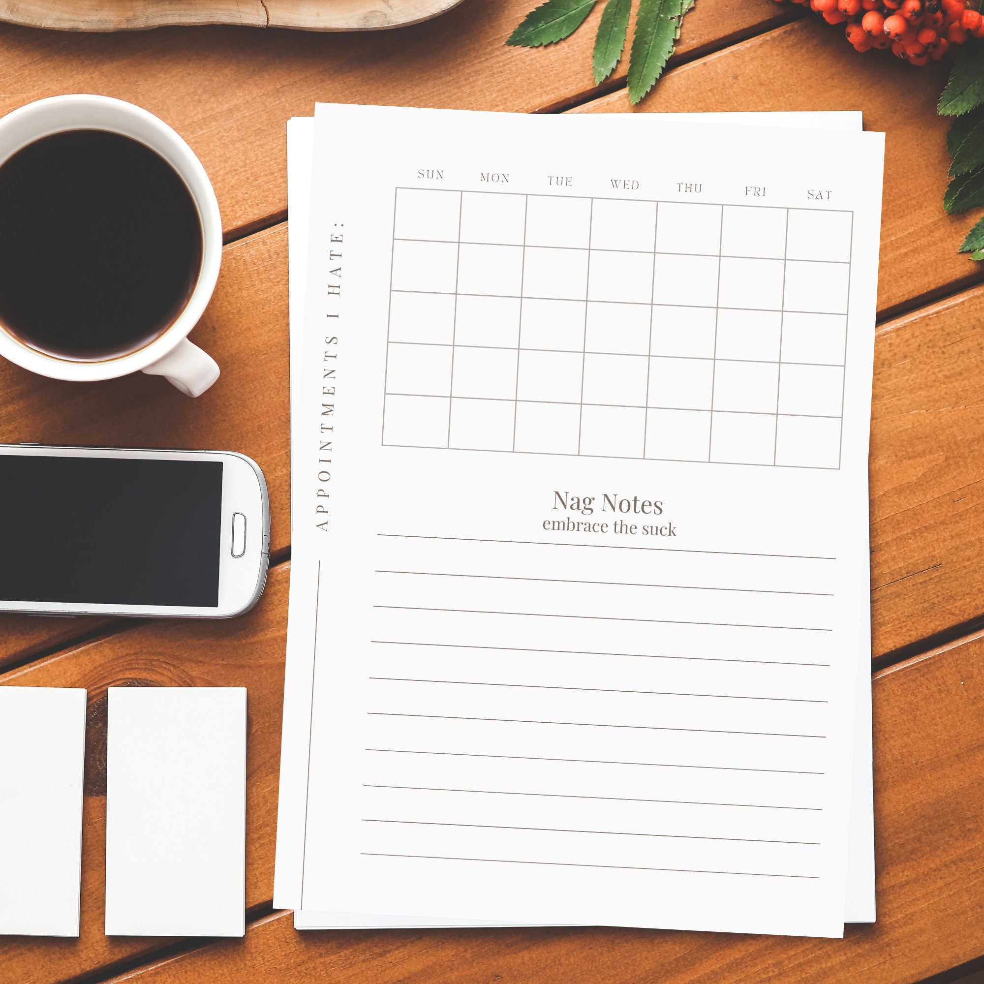 Monthly Printable Appointment Calendar, Printable Calendar, Printable ...