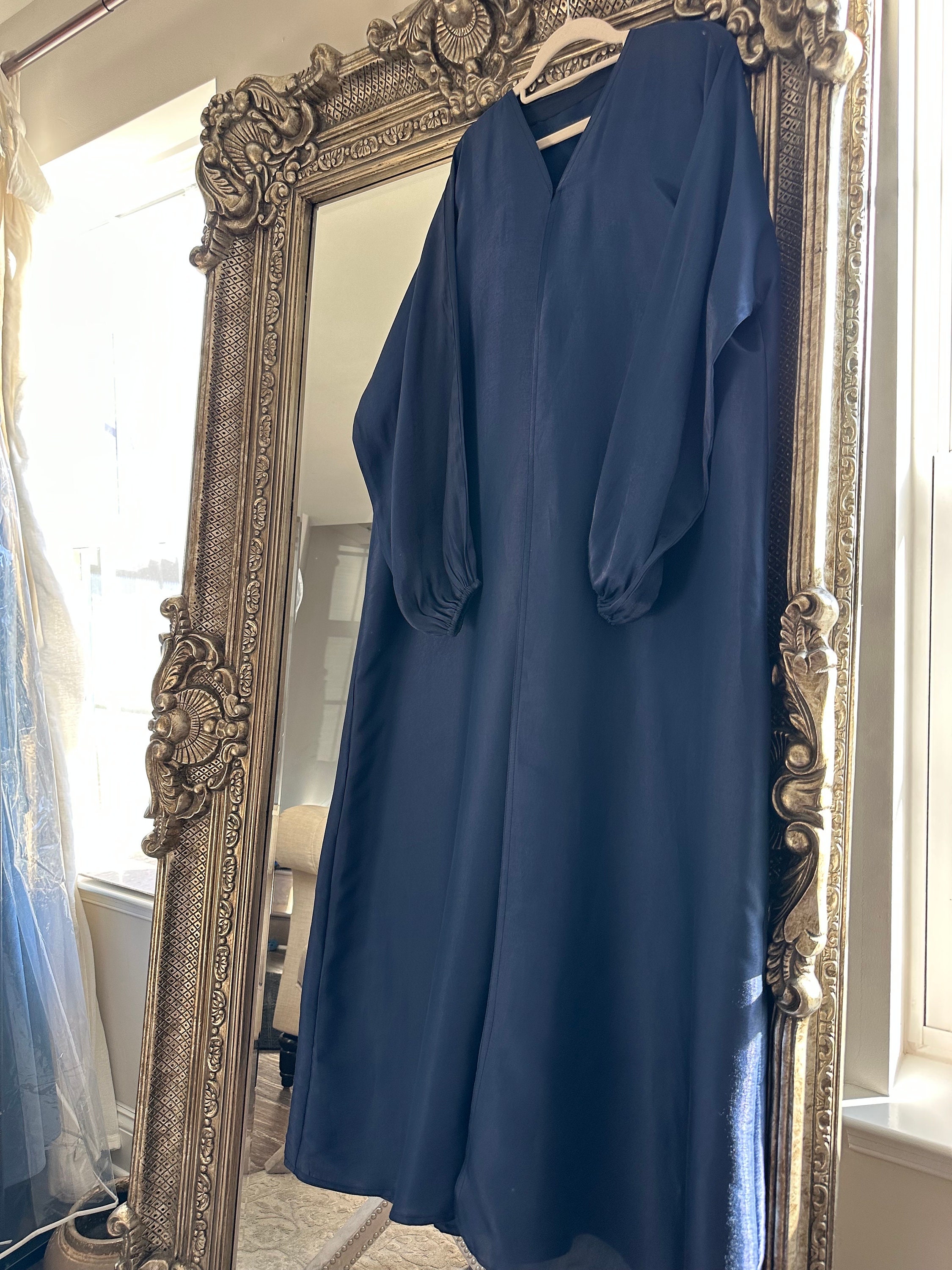 Blue Abaya Comes With Blue Scarf Hijab - Etsy