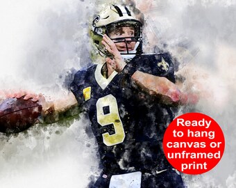 Drew Brees Canvas - Etsy