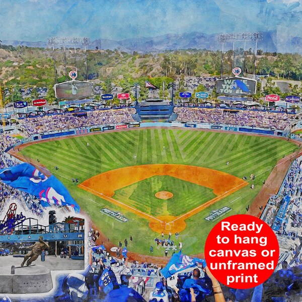 Dodger Stadium Artwork - Etsy