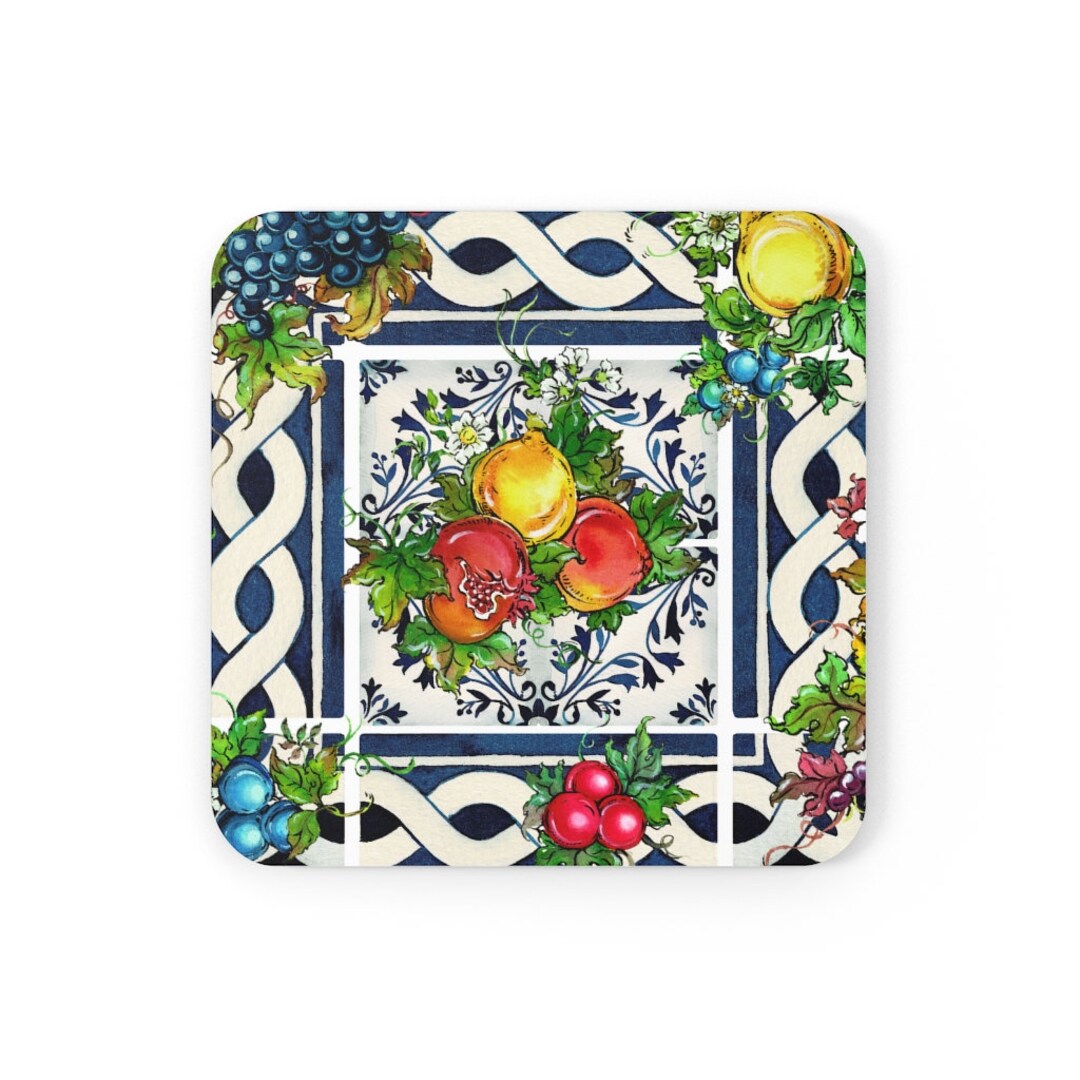 Italian Tile Coasters, Sicily Fruit Coasters, Sicilian Coasters ...