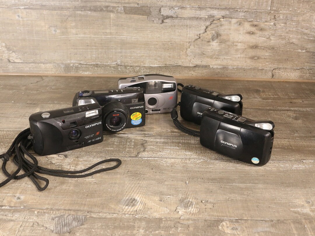 Five Olympus Cameras Including Two Mju Zoom, AF10 MINI, AF10 XB ...