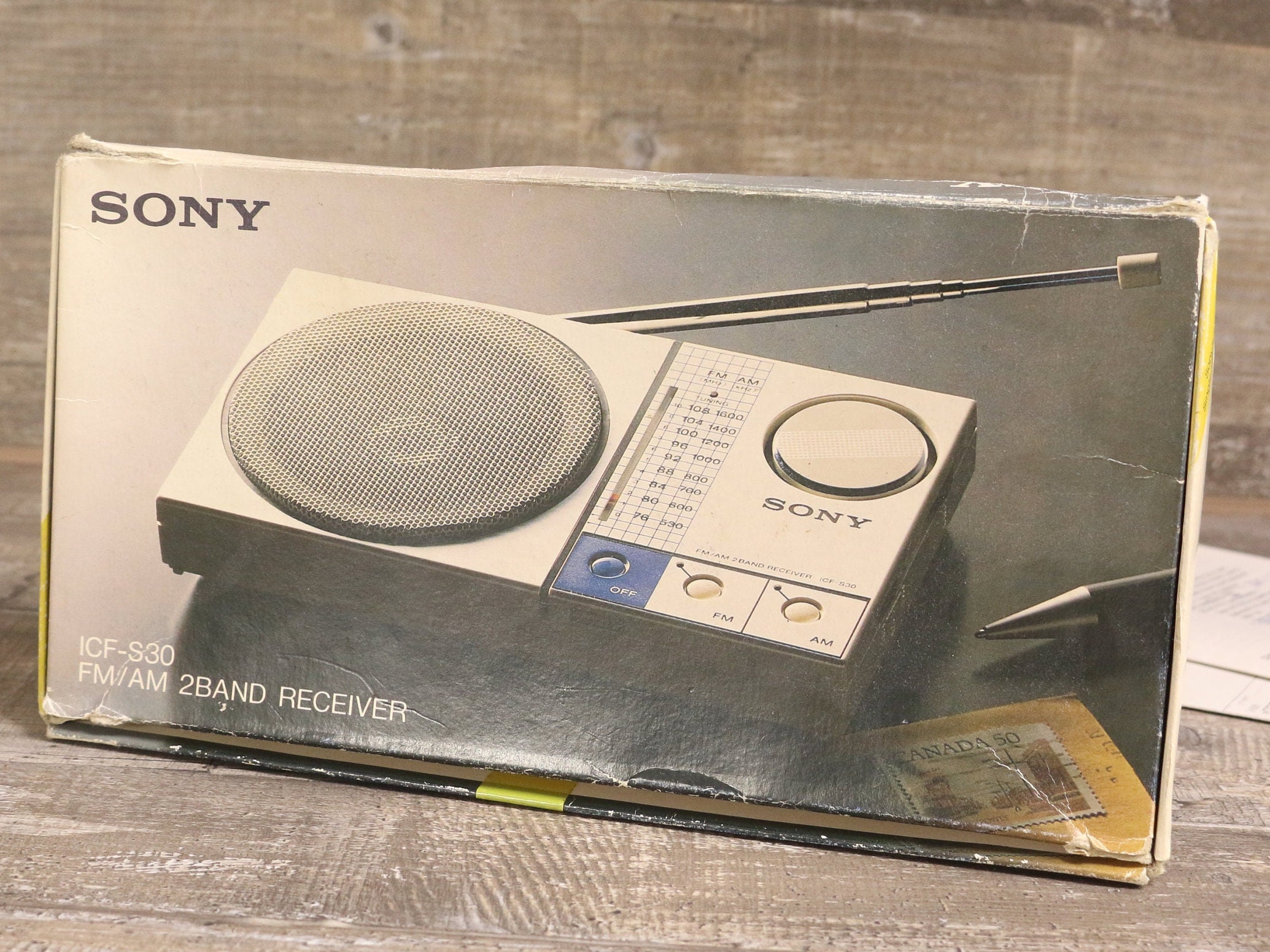 Boxed Sony ICF-S30 FM AM 2 Band Receiver Portable Radio Transistor in ...
