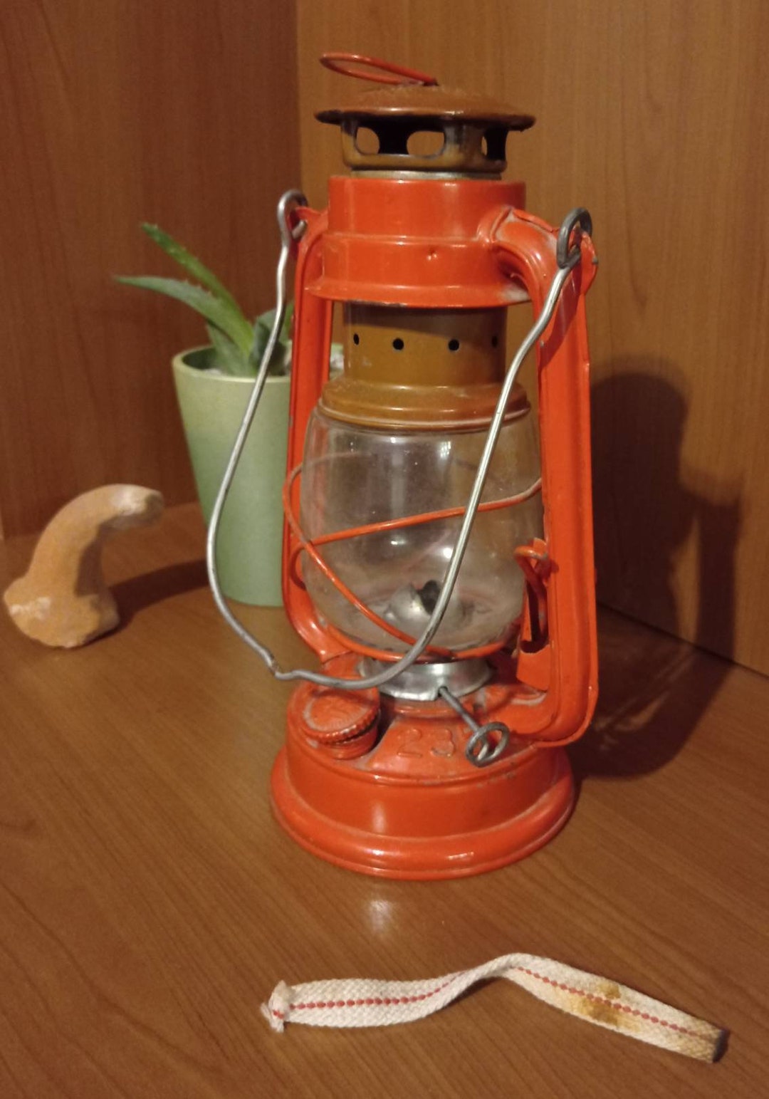 Vintage Gas / Petroleum / Kerosene Lamp Lantern With Wick, Lovely Color ...
