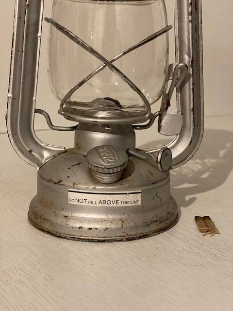 Vintage Gray Kerosine / Gas / Petroleum Lantern Hurricane Lamp Original ...