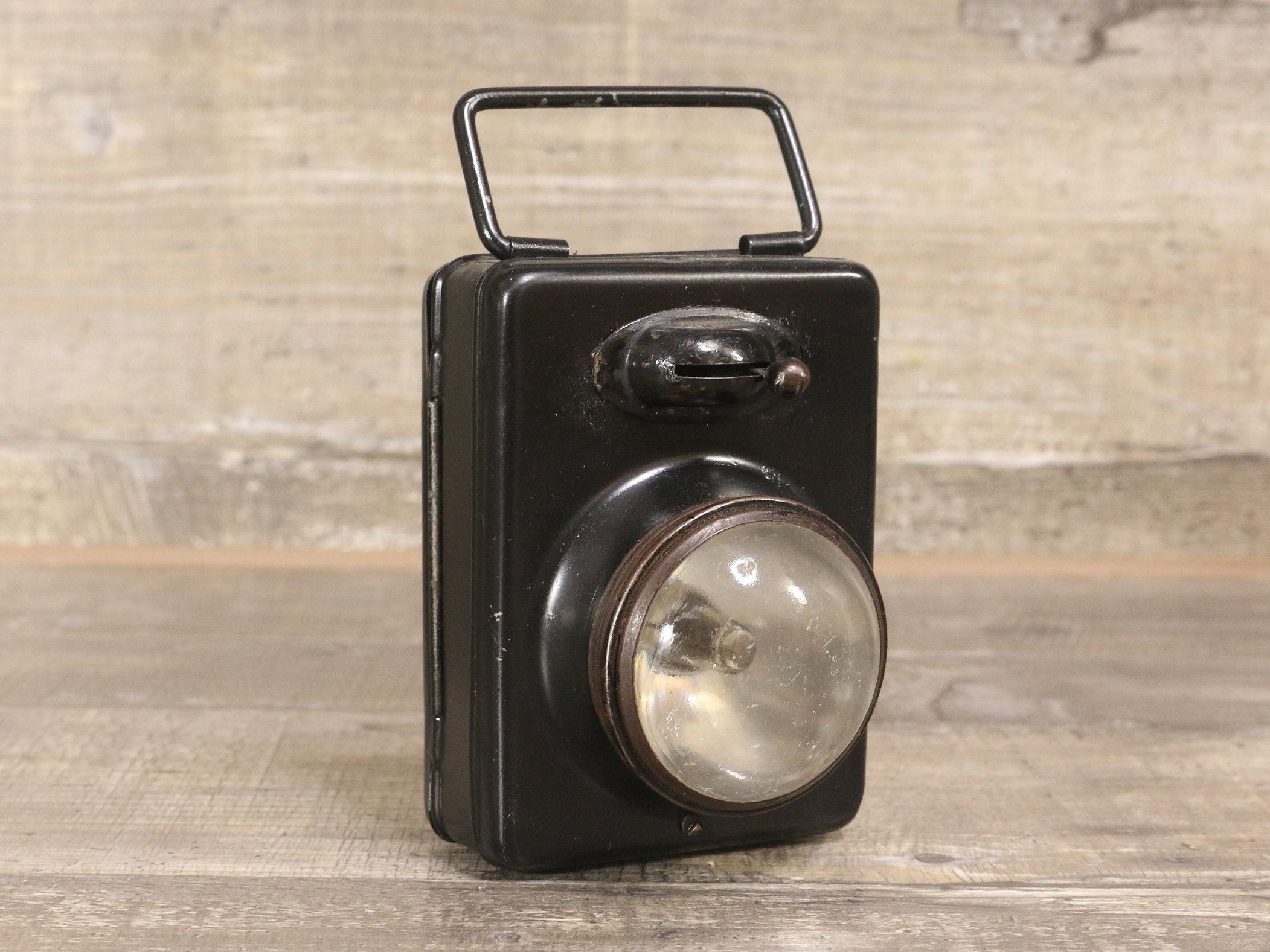 RARE Antique Miner Flashlight With Helmet Attachment 4.5V Lamp - Etsy