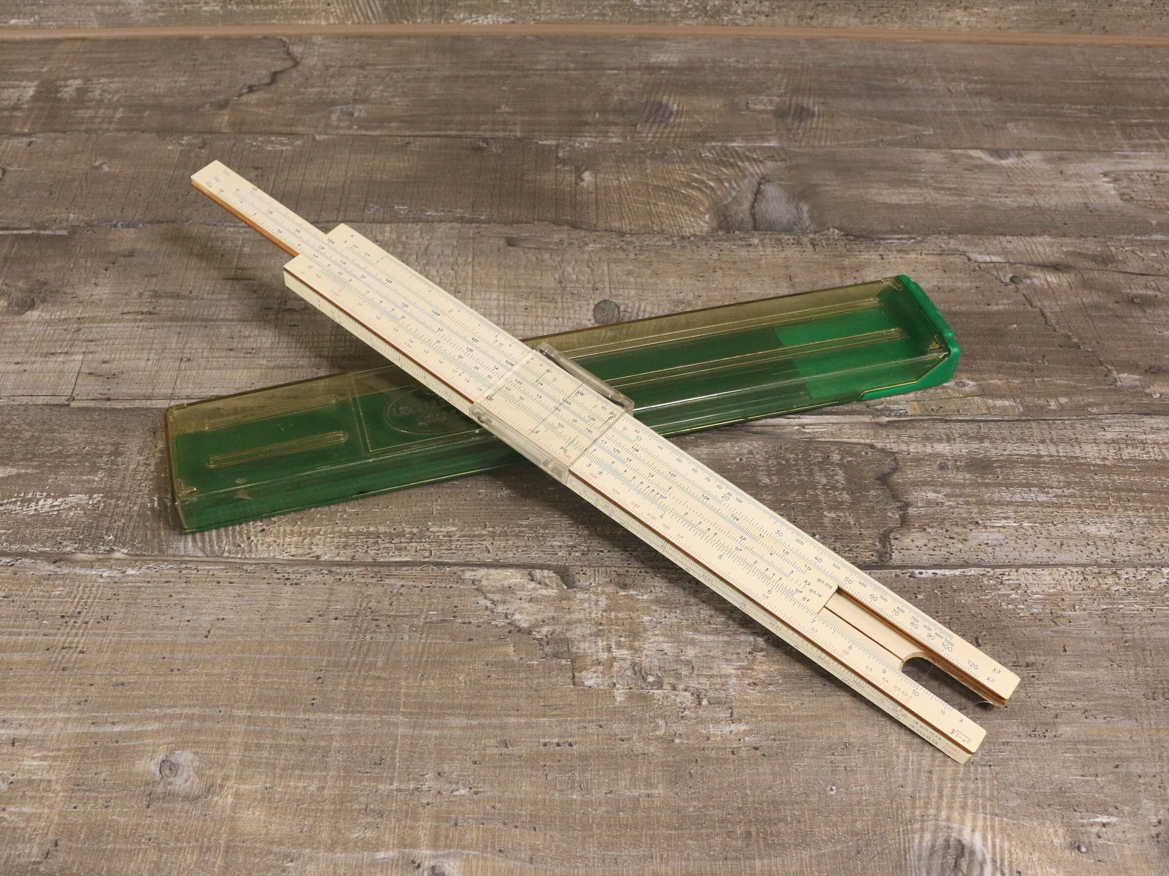 Faber-castell Slide Ruler With Formulas in Case - Etsy
