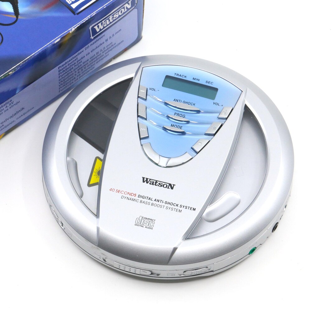 New Watson CD 7541 Portable CD Player With Box, Headphones, Manual and Power Adapter (european ...
