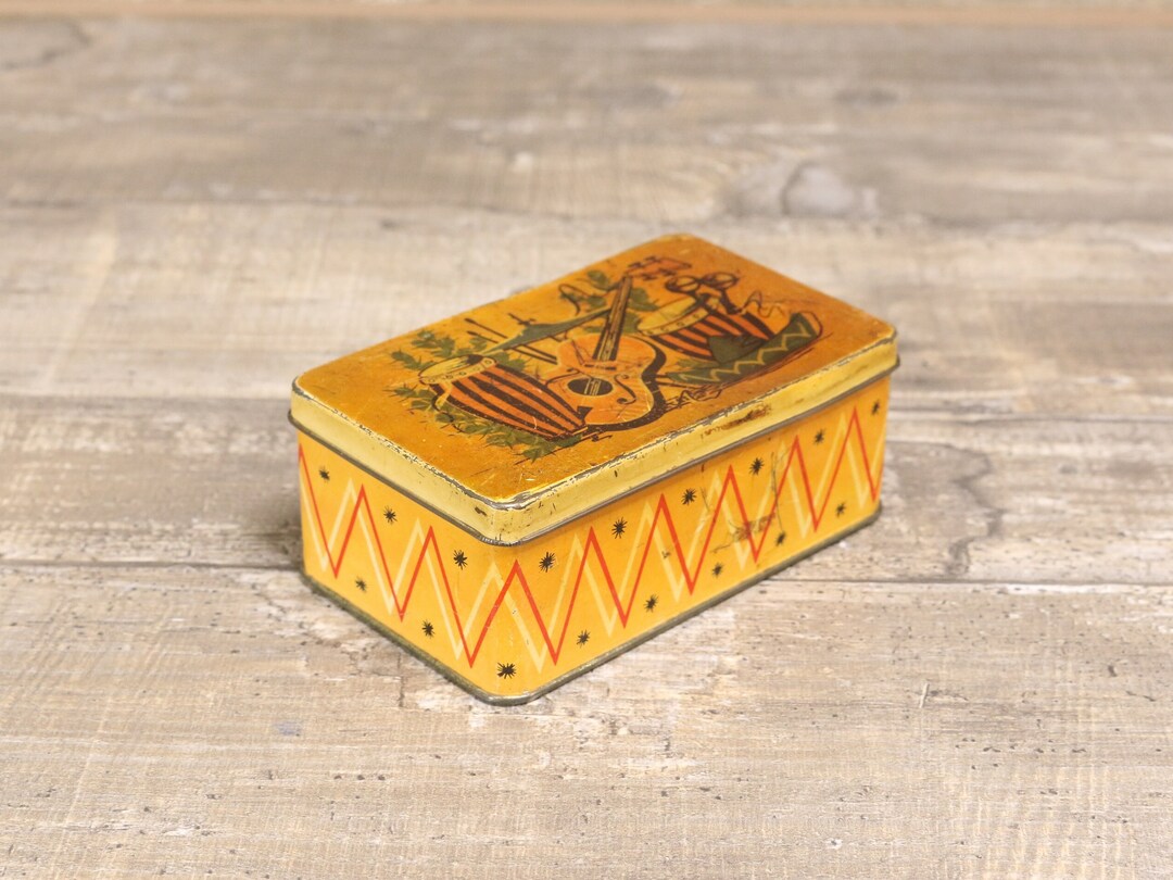 Vintage Metal Tin Box - Etsy
