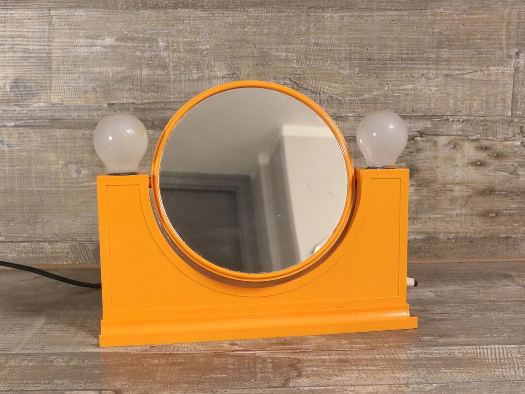 Cool 70s Elma Orange Vanity Mirror Space Age (without Bulbs) - Etsy