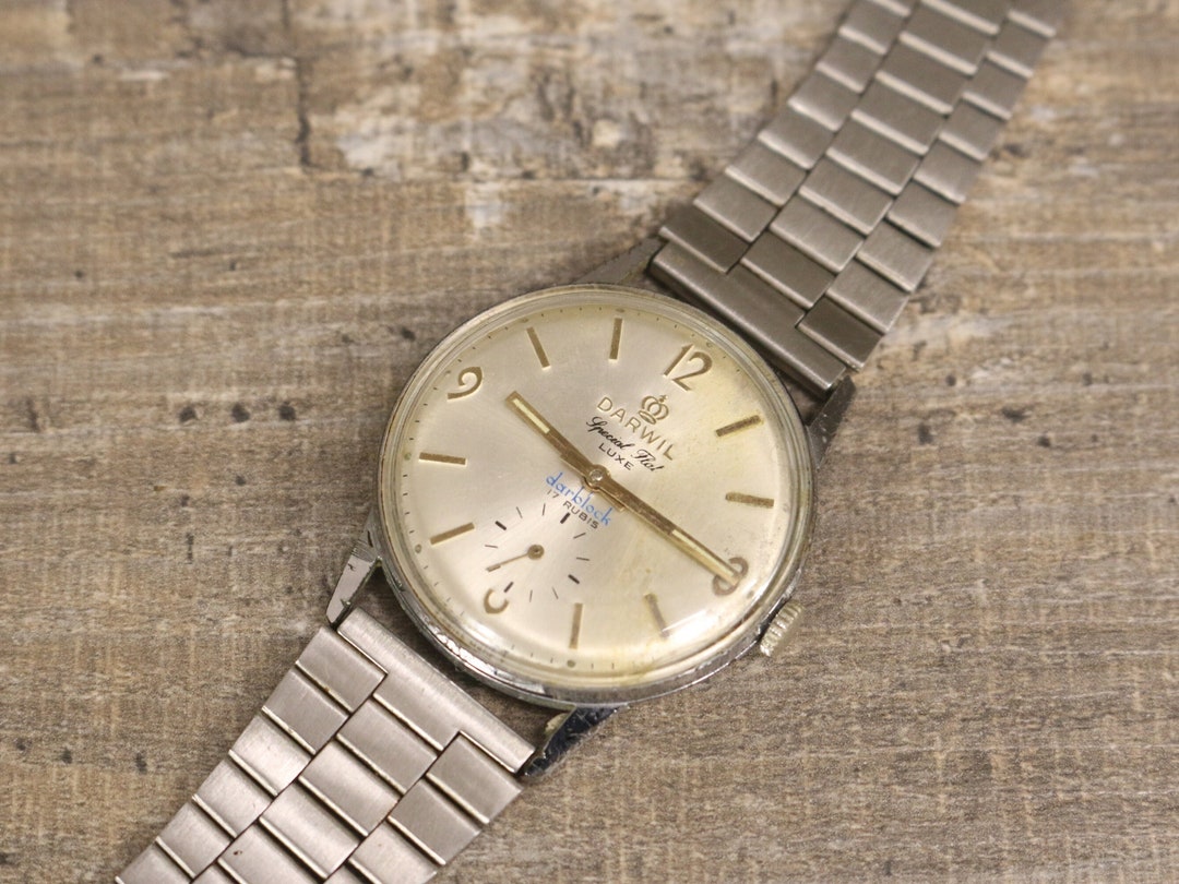 Vintage Darwil Special Flat Luxe 17 Rubis Darblock Man Watch Winding - Etsy