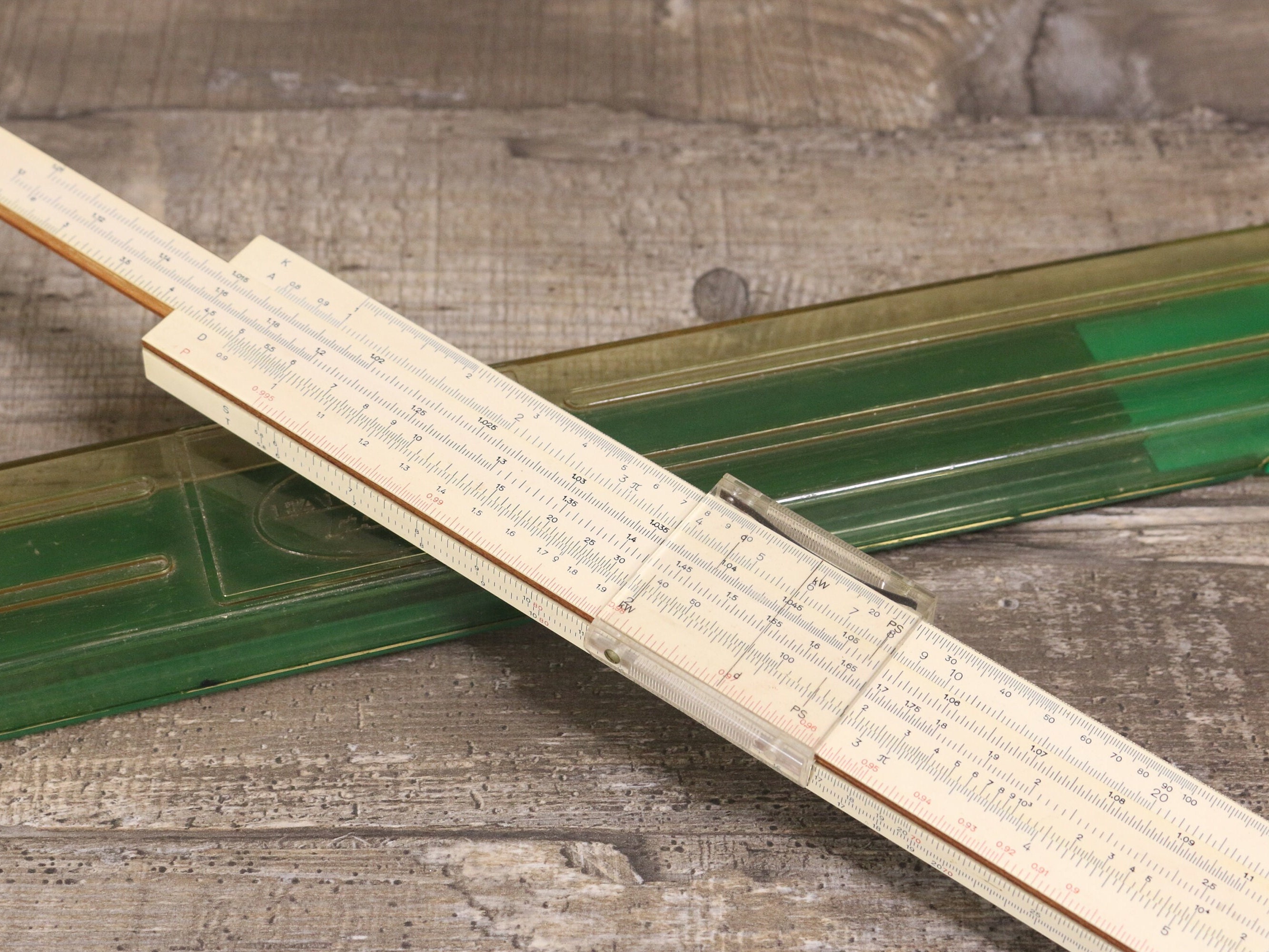 Faber-castell Slide Ruler With Formulas in Case - Etsy