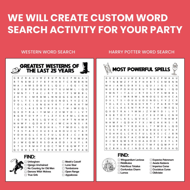 Custom, Printable Word Search Book | Custom Word Art | Word Search ...