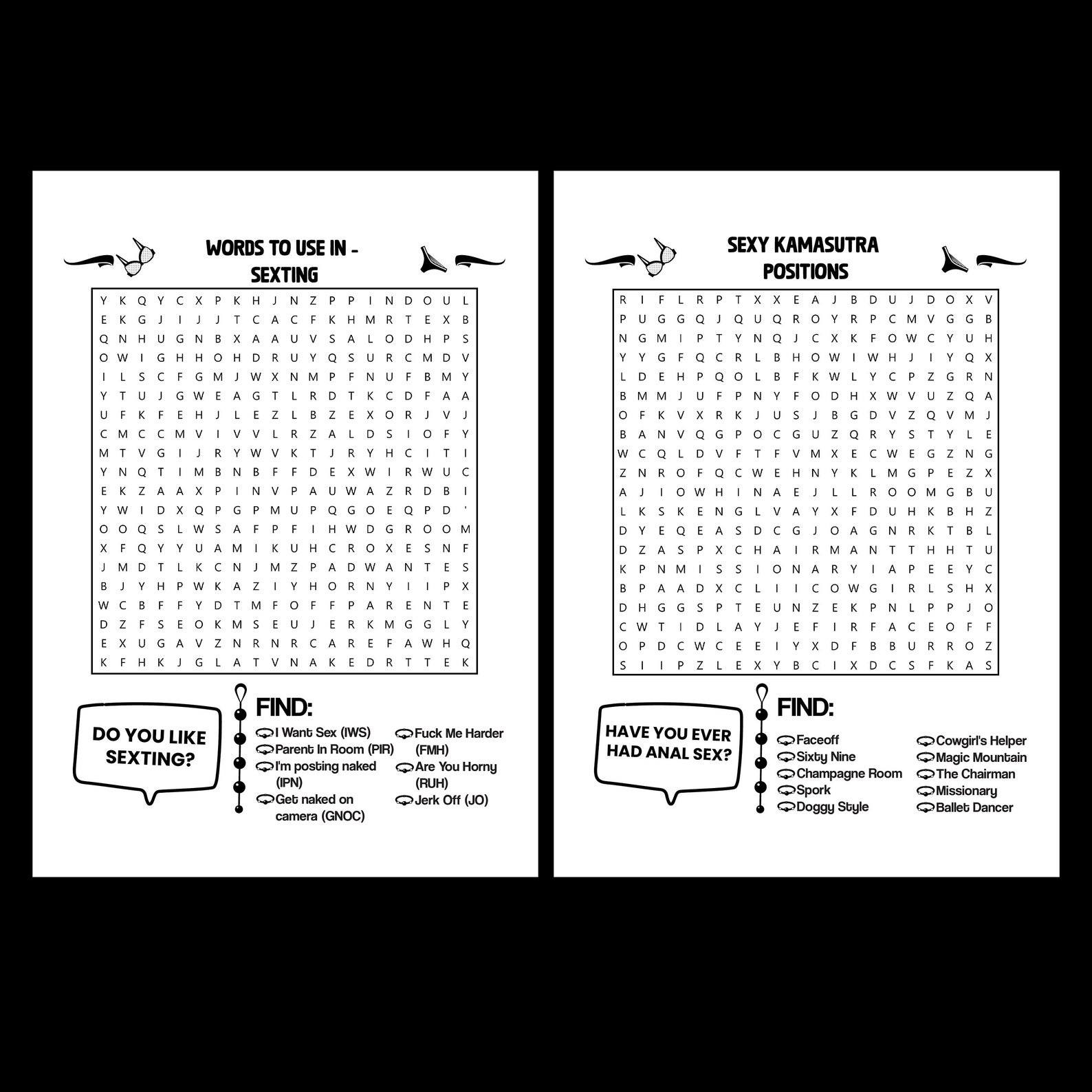 Naughty Word Search & Coloring Books Digital | Printables | Word Search ...