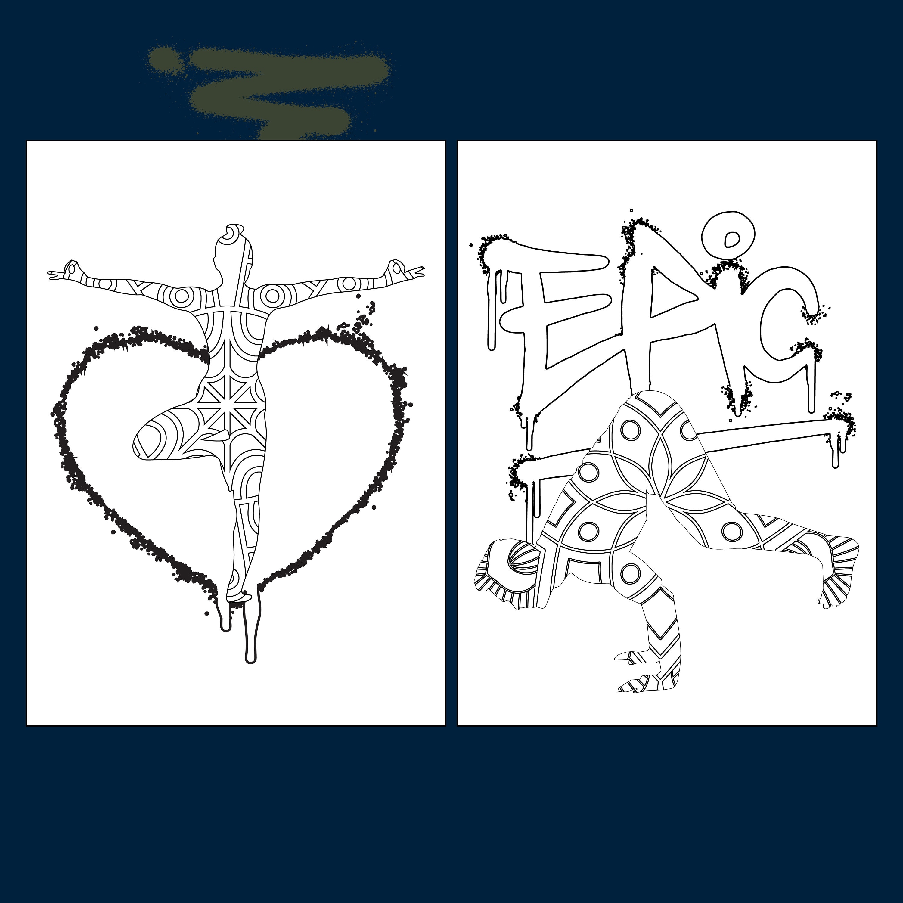 Street Yoga Mandala Coloring Pages and Sheets, Pdf Coloring Book ...