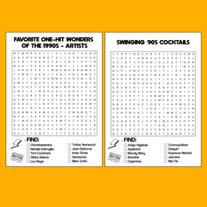 90s Word Search Book | Word Search Books Digital | 90s Print ...