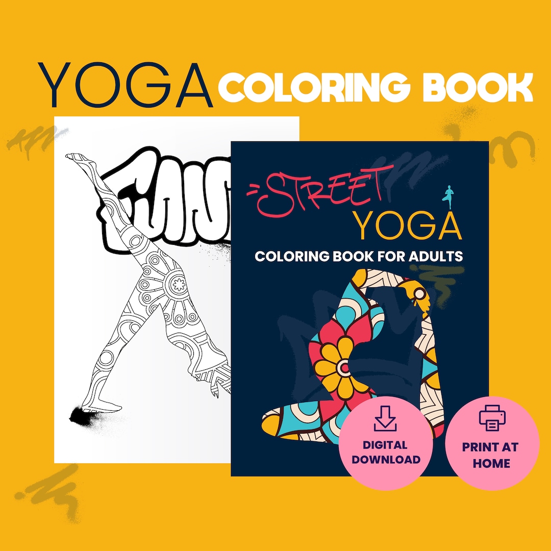 Street Yoga Mandala Coloring Pages and Sheets, Pdf Coloring Book ...