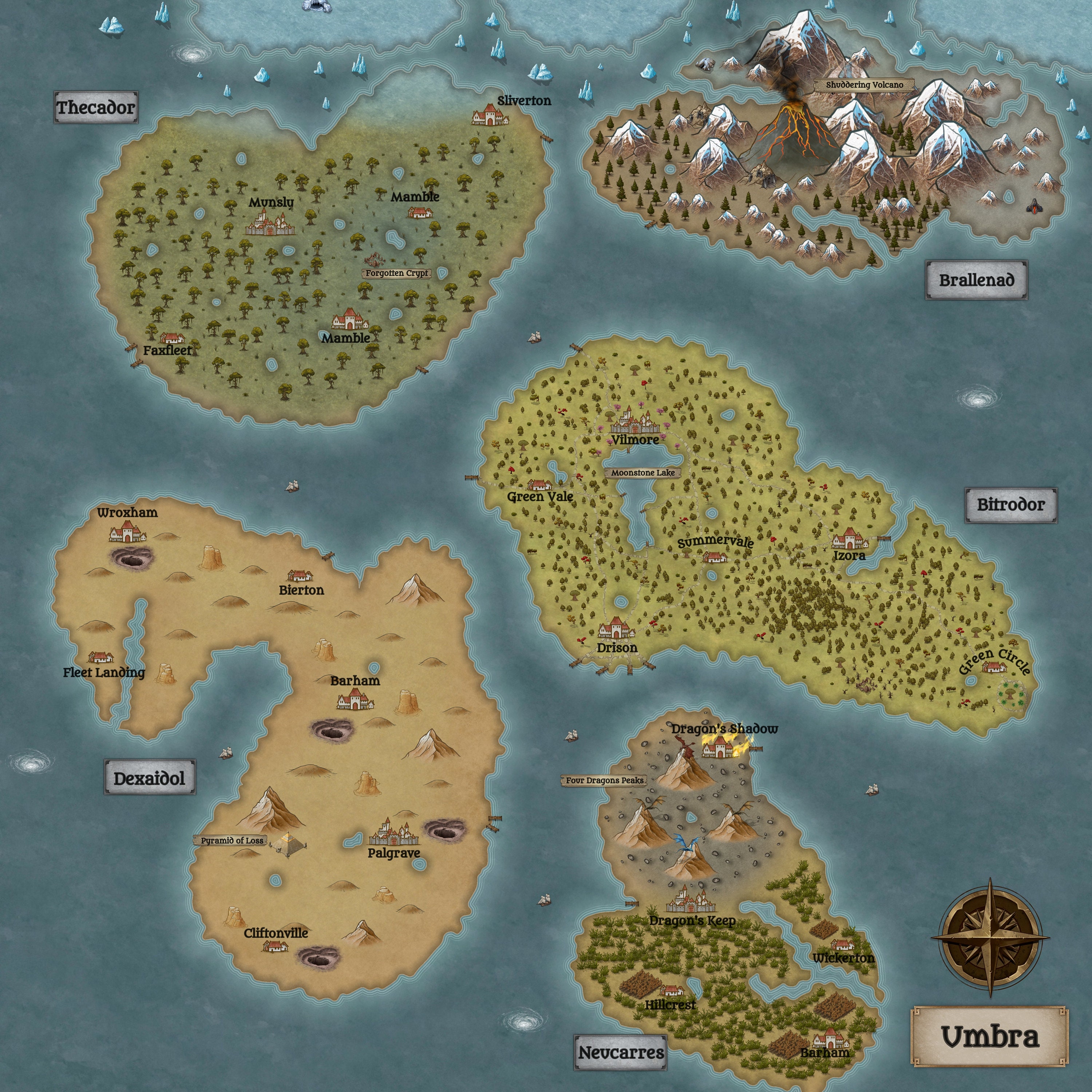 Tabletop Region RPG Maps | Etsy