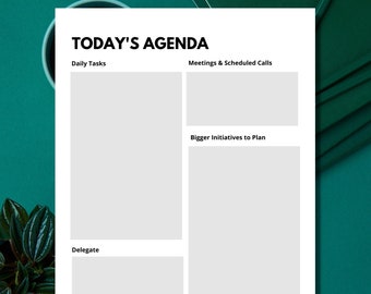 Printable Daily Agenda & to Do List Package - Etsy