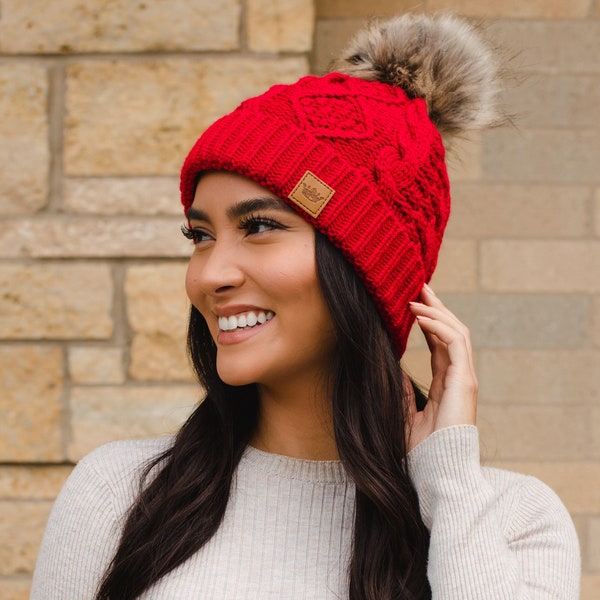 Red Knit Hat - Etsy