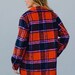Red, Purple & Pink Plaid Jacket Women's Plaid Shacket Women's Statement ...