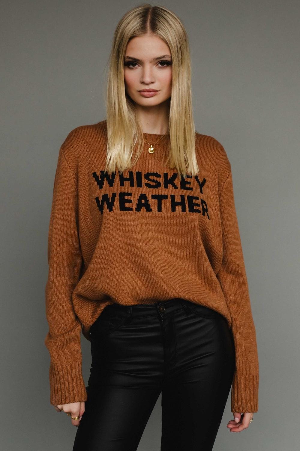 Brown Whiskey Weather Sweater | Panache Apparel Exclusive - Etsy