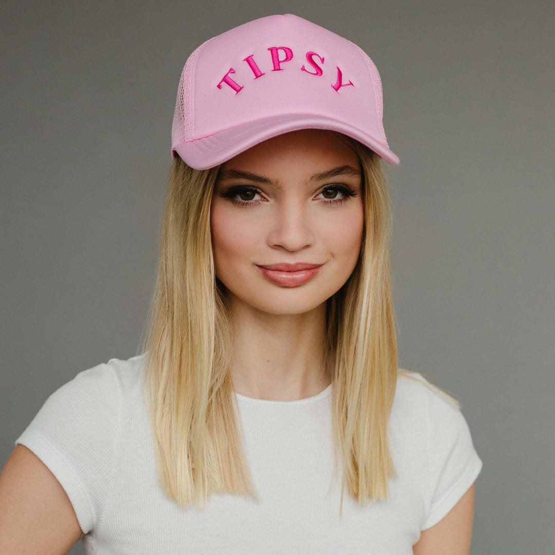 Light Pink Tipsy Trucker Hat | Women's Trucker Hat - Etsy
