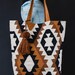 Cream, Black, Brown & Tan Aztec Tote Aztec Inspired Tote Bag Fall Tote ...