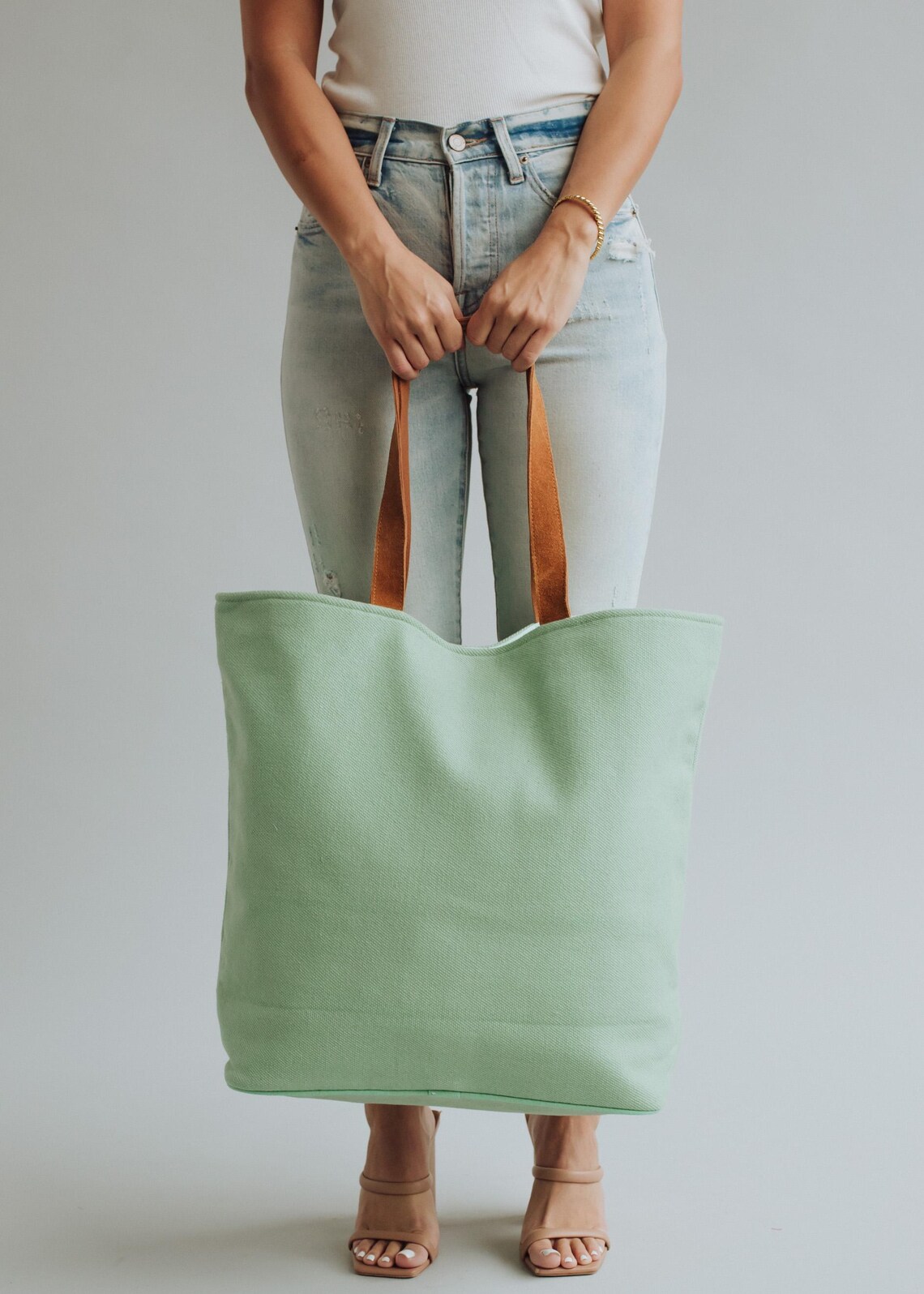 Mint Drink on the Lake Tote | Cabin Tote - Etsy