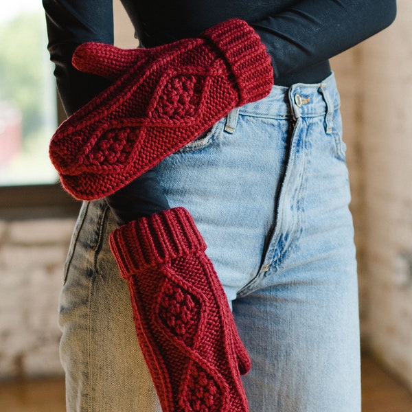Red Mittens - Etsy