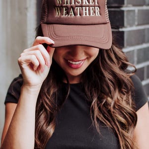 Brown Whiskey Weather Trucker Hat Trucker Hat Whiskey Weather Brown ...